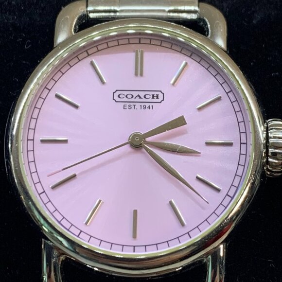 Coach | Accessories | Coach Womens Stainless Steel Bracelet Watch Pink ...